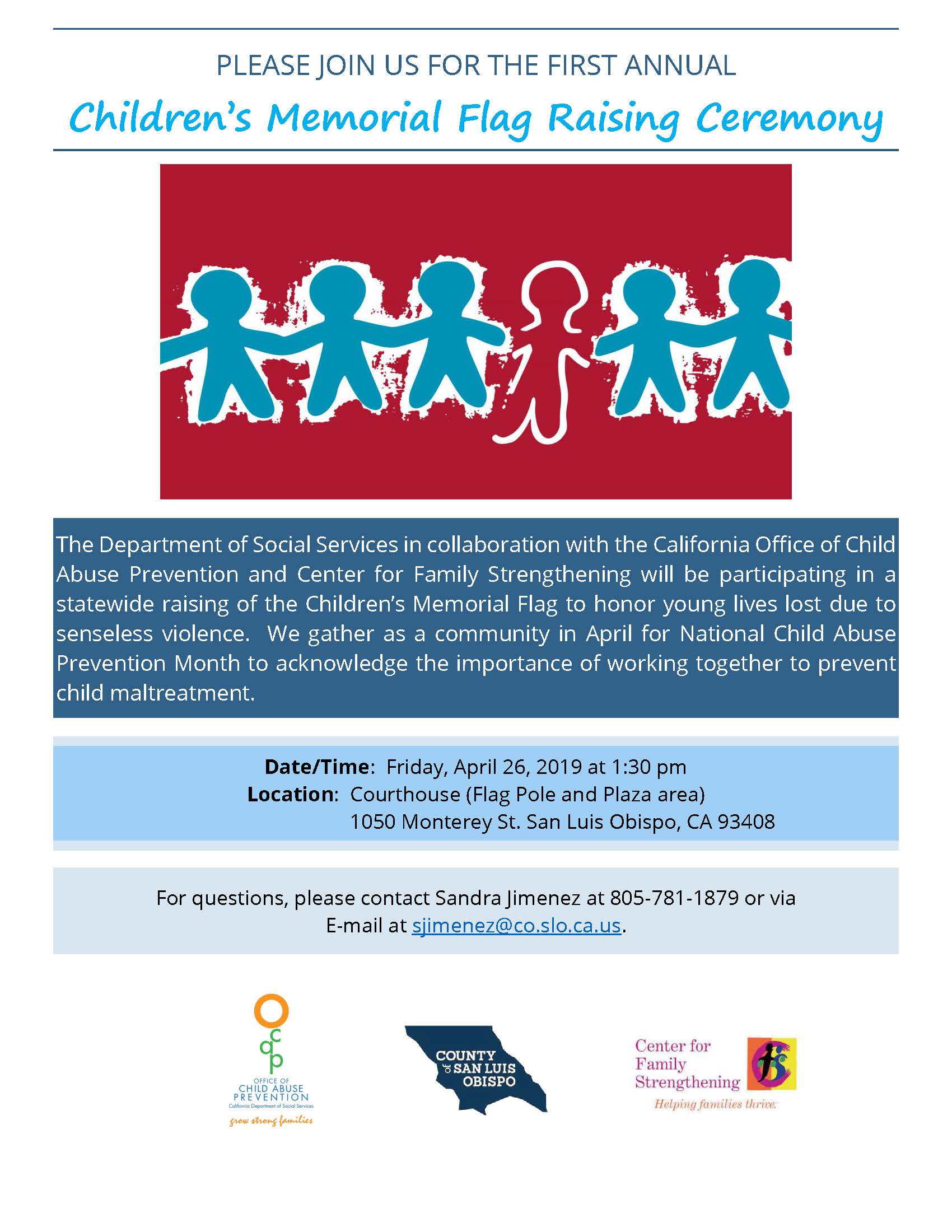 2019 Children’s Memorial Flag Raising Ceremony | Center for Family ...